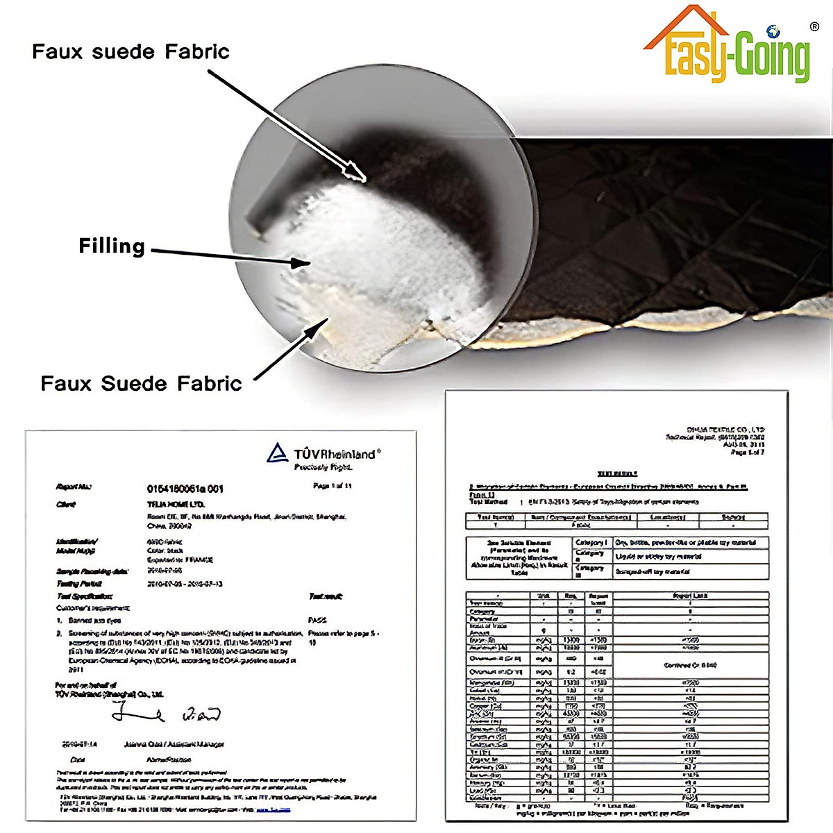 Easy-Going Reversible Chaise Lounge Couch Cover Water Resistant Sofa Cover Sectional L Shaped Sofa Slipcover with Adjustable Straps Furniture Protector for Dogs (115X34 in, Dark Gray/Dark Gray)