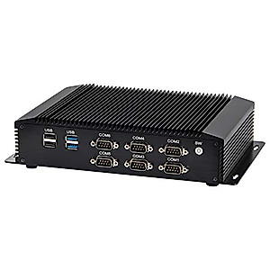 HUNSN Industrial PC, Mini Computer, Windows 11 / Linux Ubuntu, 4G, WOL, Watchdog Supported, I5 4200U 4250U 4258U 4278U, IM05, 2 x LAN, GPIO, 6 x COM RS232 422 485, 8G RAM, 64G SSD