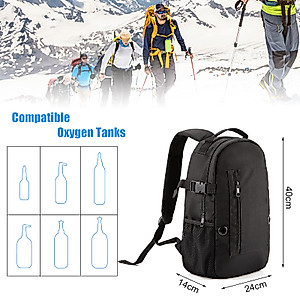 Oxygen Tank Backpack Portable Oxygen Cylinder Carrying Bag Tank Holder for Travel Daily Compatible with Tank Size M2, M4/A, ML6, M6/B, M7, M9/C