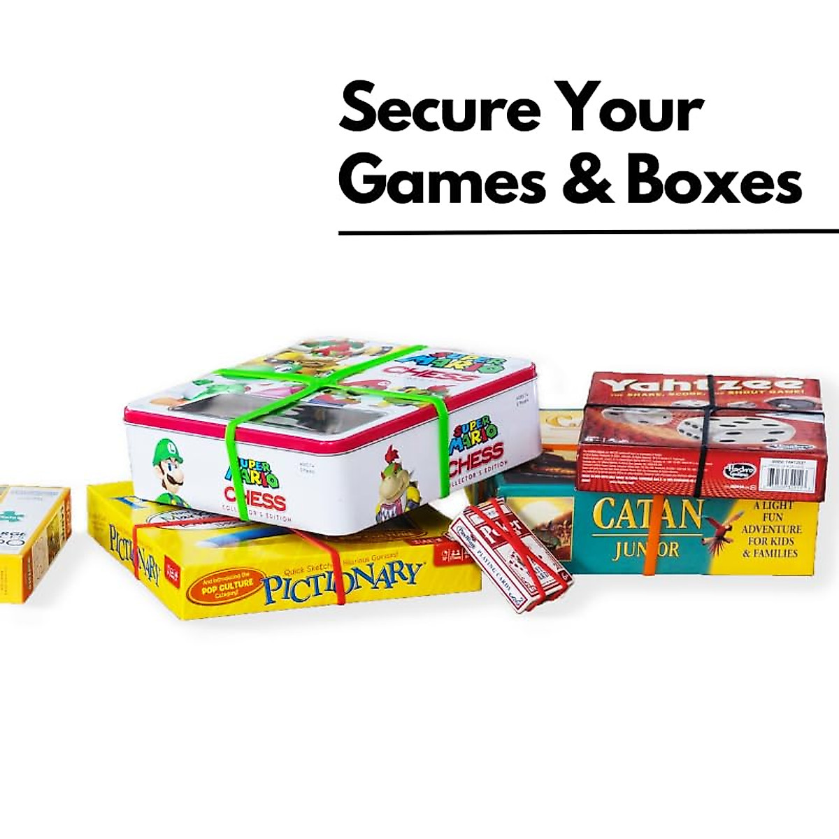 GRIFITI H Band Joes Colorful Cross Style 4, 6, 9, 12 Inch Assorted 20 Pack X Shape Wrist, Folders, Cameras, Art, Cooking, Wrapping, Exercise, Bag, Dungies, Big Strong & Heavy Duty Silicone Long Rubber