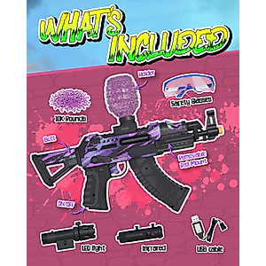 YaGee Electric Splatter Ball Blaster in Backyard Fun and Outdoor Games, Shoots Eco-Friendly Splatter Balls for Adult,(Purple)