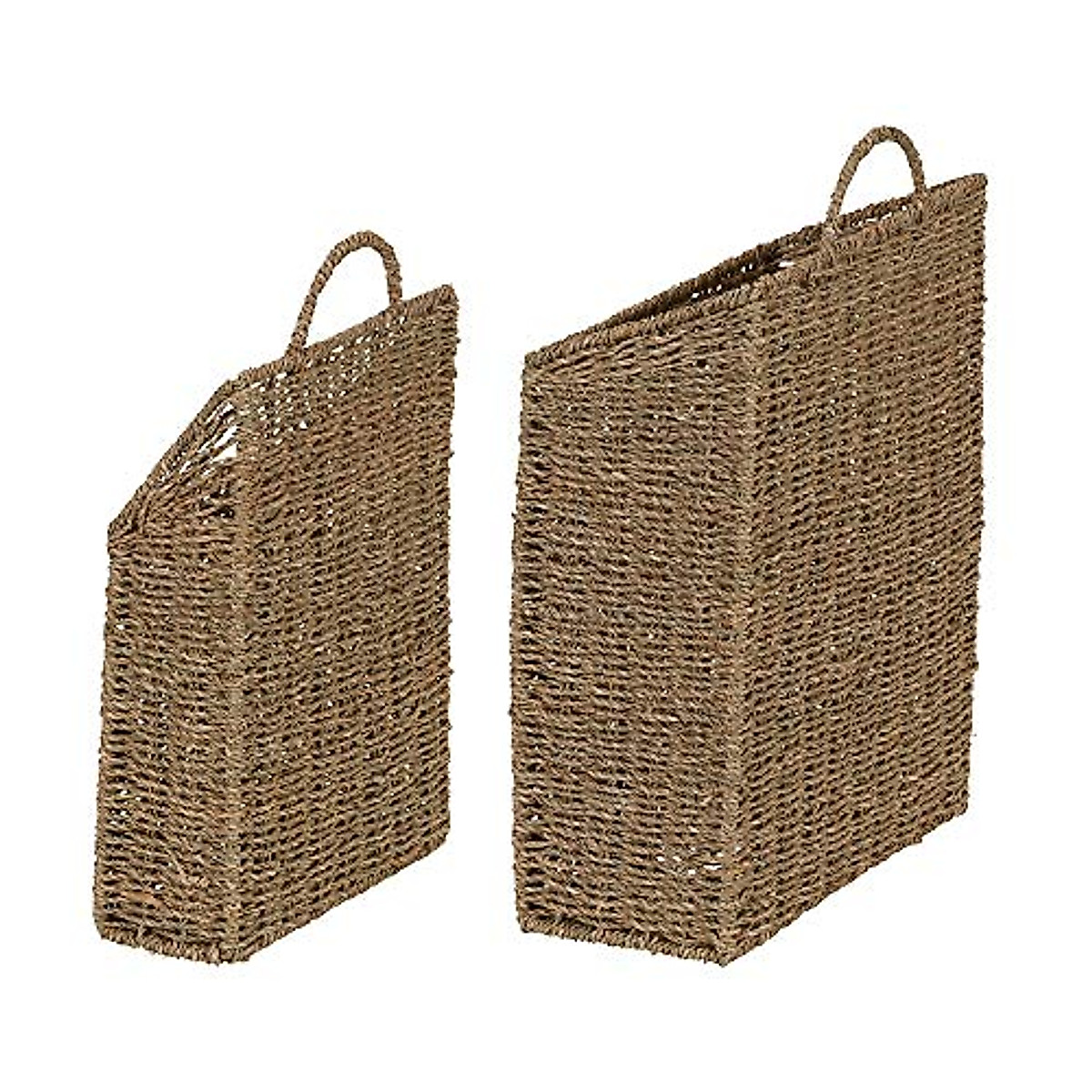 Household Essentials ML-5613 Seagrass Wall Basket Set, Brown, 2 Piece