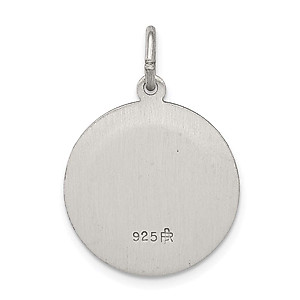 Sterling Silver Antiqued Saint Peter Medal 25mm 20mm style QC5753