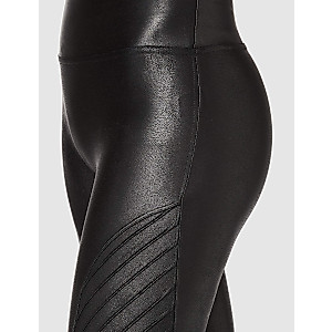 SPANX Faux Leather Moto Leggings Very Black SM 27