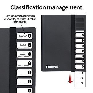 TCG Card Binder 9 Pockets Trading Card Album Folder Side Loading 360 Pocket Binder for Baseball Football MTG and TCG,Black, Foldermax