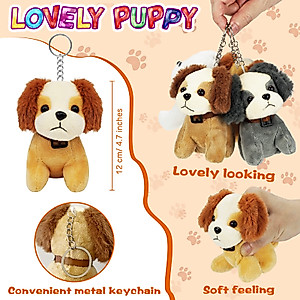 12 Pcs Puppy Stuffed Animal Bulk Small Dog Plush Animals Cute Stuffed Dog Party Favors for Kids Boy Girl Goodie Bag Fillers Carnival Prizes Valentine Birthday Party Gift, 4.7 Inch (Lovely Style)