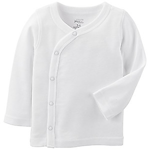 Simple Joys by Carter's Baby Infant 5-Pack Side-snap Long-Sleeve Shirt, White, 0-3 Months