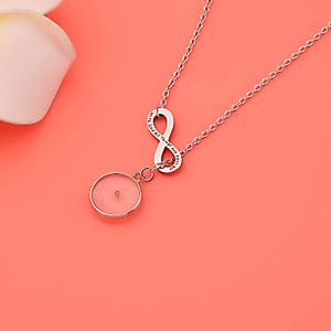 WUSUANED With God All Thing Are Possible Mustard Seed Charm Y Necklace Religious Jewelry Inspirational Gift (with god all things are possible mustard seed Y necklace)