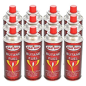 Gas One 12 Pack - 8oz Camping Fuel Canisters for Portable Gas Stoves - UL Safety Certified - Made In Korea