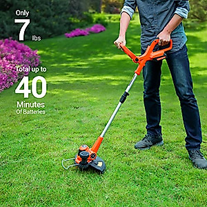 PAXCESS Cordless String Trimmer/Edger, 20V 10-Inch Weed Eater with 2Pcs 1.50Ah Batteries, 1Pcs Charger and Replacement Spool Line, Length Adjustable Weed Wacker