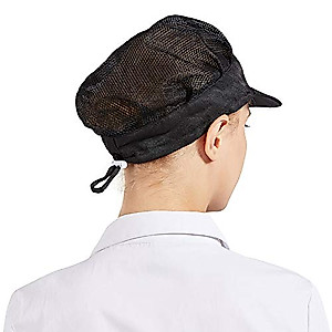 Nanxson 3pcs Unisex Chef Hat Elastic Kitchen Chef Hat Cooking Chef Cap Food Service Hair Net CF9061 (Black)