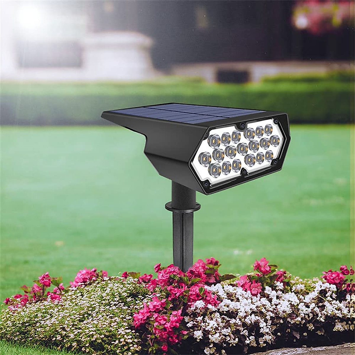 ZHUANYIYI Outdoor Solar Lawn Spotlights, Waterproof Landscape Lights Inserted in The Courtyard, All-Weather Home Garden Pavement Decorative Lights