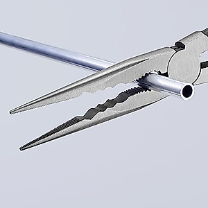 KNIPEX Tools - 2 Piece Extra Long Needle Nose Pliers Set With Keeper Pouch (28 71 280, 28 81 280 and 9K 00 90 12 US) (9K0080128US)