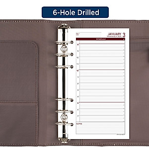 AT-A-GLANCE 2024 Daily Planner One Page Per Day Refill, 3-3/4" x 6-3/4", Portable Size, Loose-Leaf (063-125Y-24)