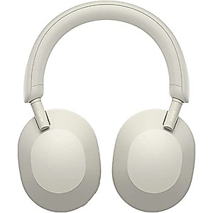 Sony WH-1000XM5 Wireless Industry Leading Noise Canceling Headphones with Auto Noise Canceling Optimizer, Crystal Clear Hands-Free Calling, and Alexa Voice Control, Silver (Renewed)
