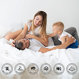 Degrees of Comfort Mattress Encasement Full Size | Waterproof Bed Bug Proof Cover Premium Zippered Six-Sided Protector 9-12 Inch Deep 3M Scotchgard