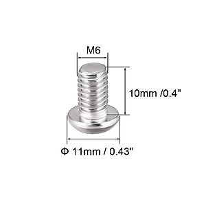uxcell M6x10mm Machine Screws Hex Socket Round Head Screw 304 Stainless Steel Fasteners Bolts 20pcs