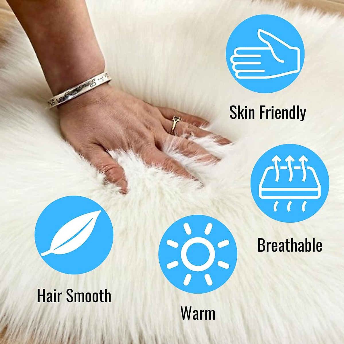 NINGDAN 2Pcs 12 inches Mini Faux Fur Sheepskin Rugs,Fluffy Living Room Carpet Mini Small Size,for Photographing Background of Jewellery,Locker Accessories for Girls,Locker Rug (White and Pink)