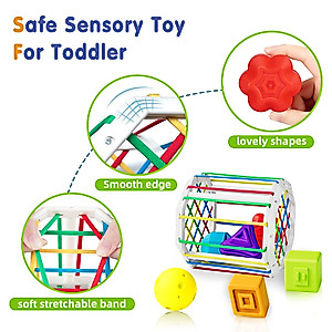 Ouji Baby Toys 6 to 12-18 Months Girl Gifts,Montessori Toys for 1 Year Old Boy Girl Gifts,Shape Sorter Sensory Toys for Toddlers 1-3,Birthday Baby Gifts for 6-12 Months Boy Toddler Girl Toys Age 1-2