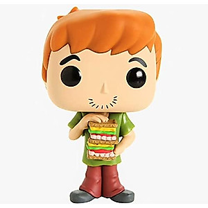 POP Scooby Doo - Shaggy with Sandwich Funko Vinyl Figure (Bundled with Compatible Box Protector Case), Multicolor, 3.75 inches
