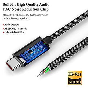 APETOO USB C to 3.5mm Female Adapter for Samsung S23 Ultra,Type-C to Aux Audio Dongle Earphone Adapter for Galaxy S22 Ultra S21 FE S20 Ultra Note 20 10+ A53 Z Flip4 Fold4 Pixel 7 6 5 4 3XL OnePlus 10T