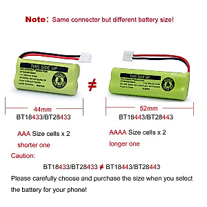 GEILIENERGY BT18433 BT28433 BT184342 BT284342 BT1011 BT-1011 Replacement Battery Compatible with Cordless Phone CS6209 CS6219 CS6229 DS6151 89-1330-01-00 CPH-515D (Pack of 4)