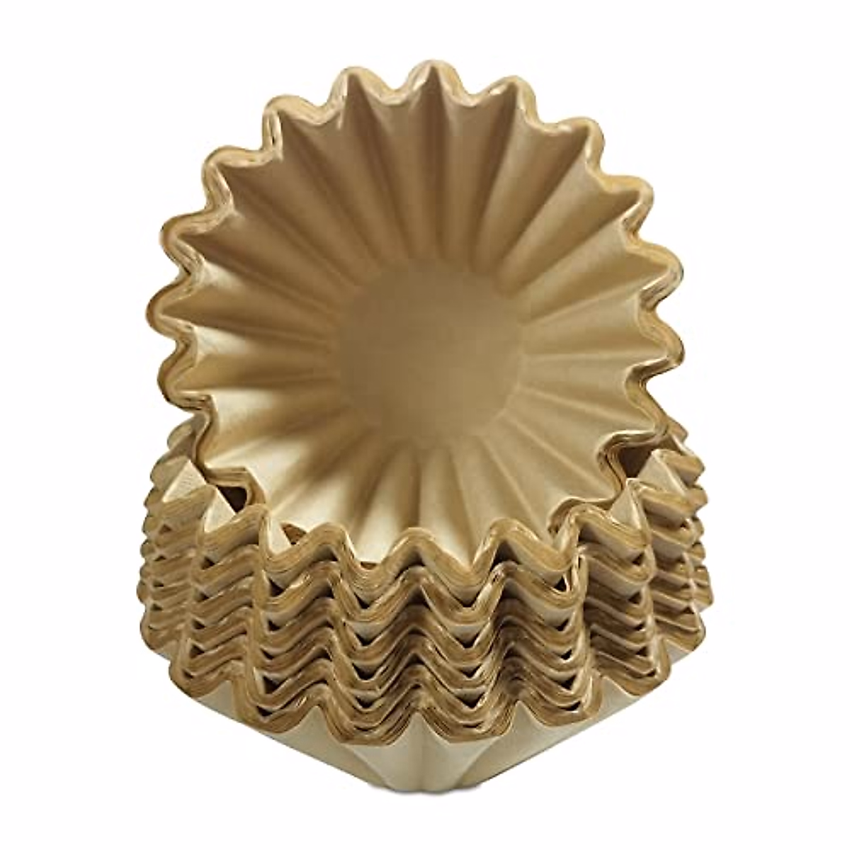 Sihuuu 100 Pcs Coffee Filters, 1-4 Cup Basket Coffee Filters, Natural Brown Unbleached Basket Filters Paper for Home, Office Single Cup Coffee Filter