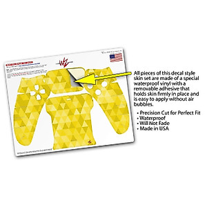 WraptorSkinz Skin Wrap compatible with Sony PS5 DualSense Controller Triangle Mosaic Yellow (CONTROLLER NOT INCLUDED)
