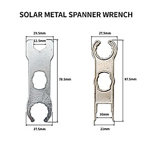 ELFCULB 2 Pairs Solar Metal Spanner Wrench,Solar Panel Connector Tools, Assembly and Disassembly Tool for Solar PV System Extension Cable Wire Kit