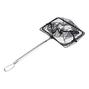 Yardwe and Saltwater * Sturgeon Aquarium Small Fish Tool Tank Accessory Portable Premium Ponds Tackle Retractable Stainless Fishing Dip Catching Nets Folding Outdoor Net 3pcs Trout