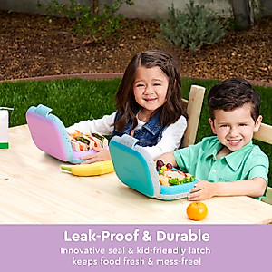 Bentgo Kids Chill Leak-Proof Lunch Box - Included Reusable Ice Pack Keeps Food Cold; 4-Compt. Bento Box; Microwave/Dishwasher Safe; 2 Year Manufacturer's Warranty (Confetti Edition - Vivid Orchid)