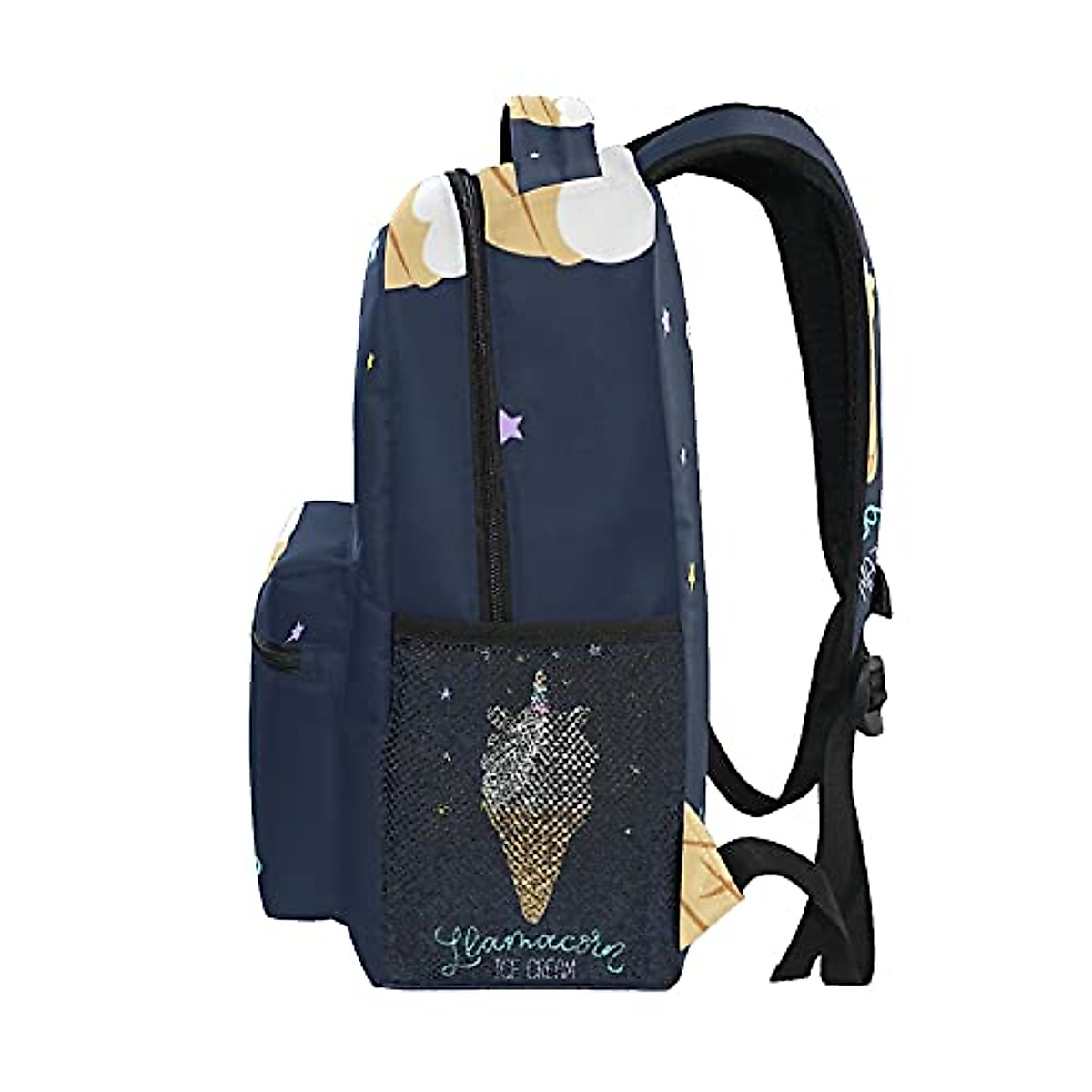 Cute Llama School Backpacks Cartoon Ice Cream Student Backpack Big For Girls Kids Elementary School Shoulder Bag Bookbag