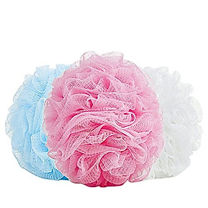 Exfoliating Bath Sponge,Exfoliate Sponge Mesh Net Ball,Set by Shower Bouquet,Bath Sponges for Shower,Shower Sponge,Bath Scrubber for Body，Bathing Accessories Bath Cleaning Utility (A)