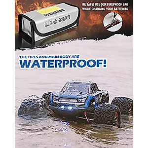 Hosim 9155 46+ KMH 4WD High Speed RC Monster Trucks,1:12 Scale Large Size RC Cars for Adults Boys Kid, All Terrain RC OffRoad Car 40+Min Play Remote Control Car for Boy 2 Batteries|6 Oil Filled Shocks