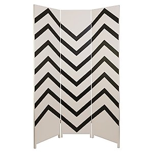 Kiera Grace Danielsson 3-Panel Decorative Room Divider/Freestanding Wood Folding- 47" Lx71 Hx1 W, White- Perfect Partition Room Divider for Home，Office，Studio and Bedroom Separator