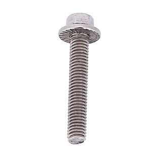 10pcs Flanged Hex Bolts M6 304 Stainless Steel Screws Washer Head Bolts Fastener Passivation Surface Finish Silver (M6 × 35mm)