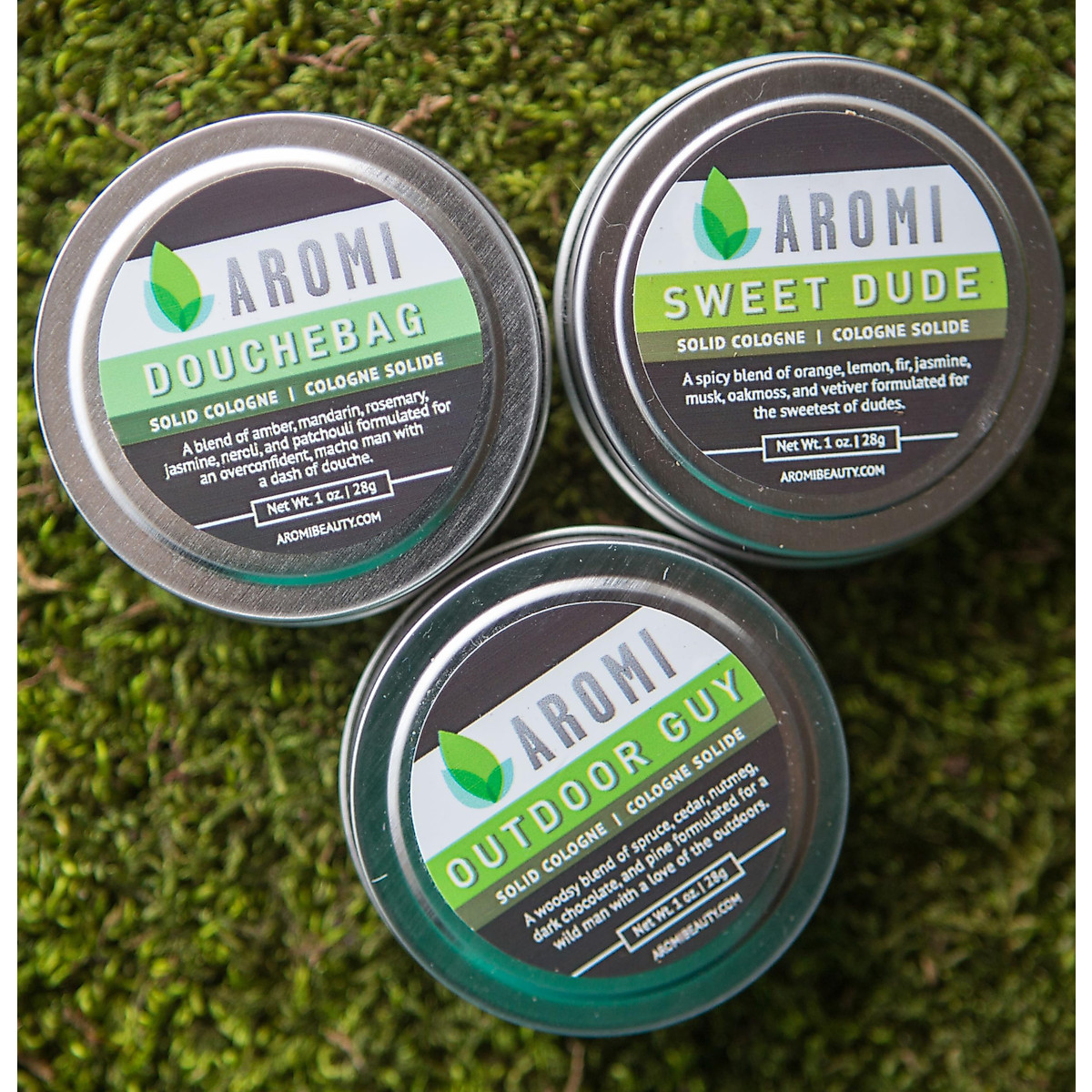 Aromi Solid Cologne | Spicy, Citrus Men's Fragrance, Oakmoss Scent, Vegan, Cruelty-free, Father's Day Gift Idea, Travel, Alcohol-free (Sweet Dude)