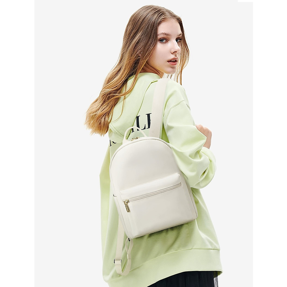 LOVEVOOK Mini Backpack for Women Light Weight Small Waterproof fashion Backpack Purses Daily Backpack Beige