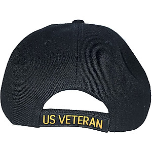 U.S. Army Baseball Caps Hats Military Apparel | Retired Veteran | 3D Embroidered | Adjustable (Black with Stars)