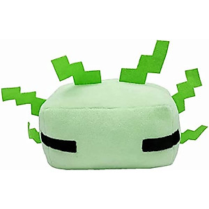 Yipeizi Axolot Plush Plush Stuffed Toy Soft Throw Pillow Decor for Video Game Fans, Perfect for Kids Birthday Party, Halloween, Christmas, Games, Kids Student Gifts (Green)