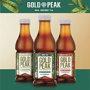 Gold Peak Tea, Unsweet Tea, 16.9 fl oz, 6 Pack