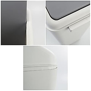 Bringer 4.5 Gallon Kitchen Garbage Can with Swing Lid, Plastic Swing Top Trash Can, Gray