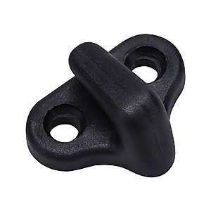 Kayak Lashing Hooks,4pcs Nylon Lashing Hook,Kayak Lashing Hooks J Hooks Nylon Bungee Hooks J Shape Hooks Replacement Black with Flat Head Screws for Kayak Canoe Paddle Board Boat Deck Rigging Kit