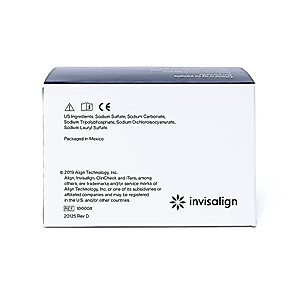 INVISALIGN Cleaning Crystals for Clear Aligners and Retainers with Tub, (50 Packets)