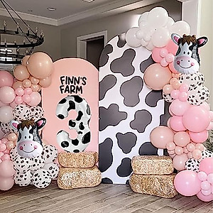 Cow Print Balloon Birthday Decorations, 40 inch Number balloon 0-9(Zero-Nine), Cow Balloon for Farm Birthday Party Supplies, Cow Themed Birthday Decorations (Number 2)