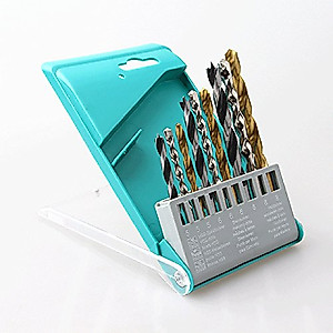 9pcs Twist Wood Masonry Drill Bits Set Concrete Anchors Screws Assortment Kit