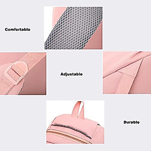 HSD Hope Surged Pink Backpack with 15.6" Laptop Compartment, Bookbag for 12+ years old 17inch Travel Backpack for Women