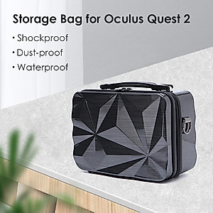 Case for Oculus Quest 2,JOYSOG Hard Portable Shoulder Storage Bag Travel Carrying Case for Oculus Quest 2 VR Headset and Accessories (Silver)