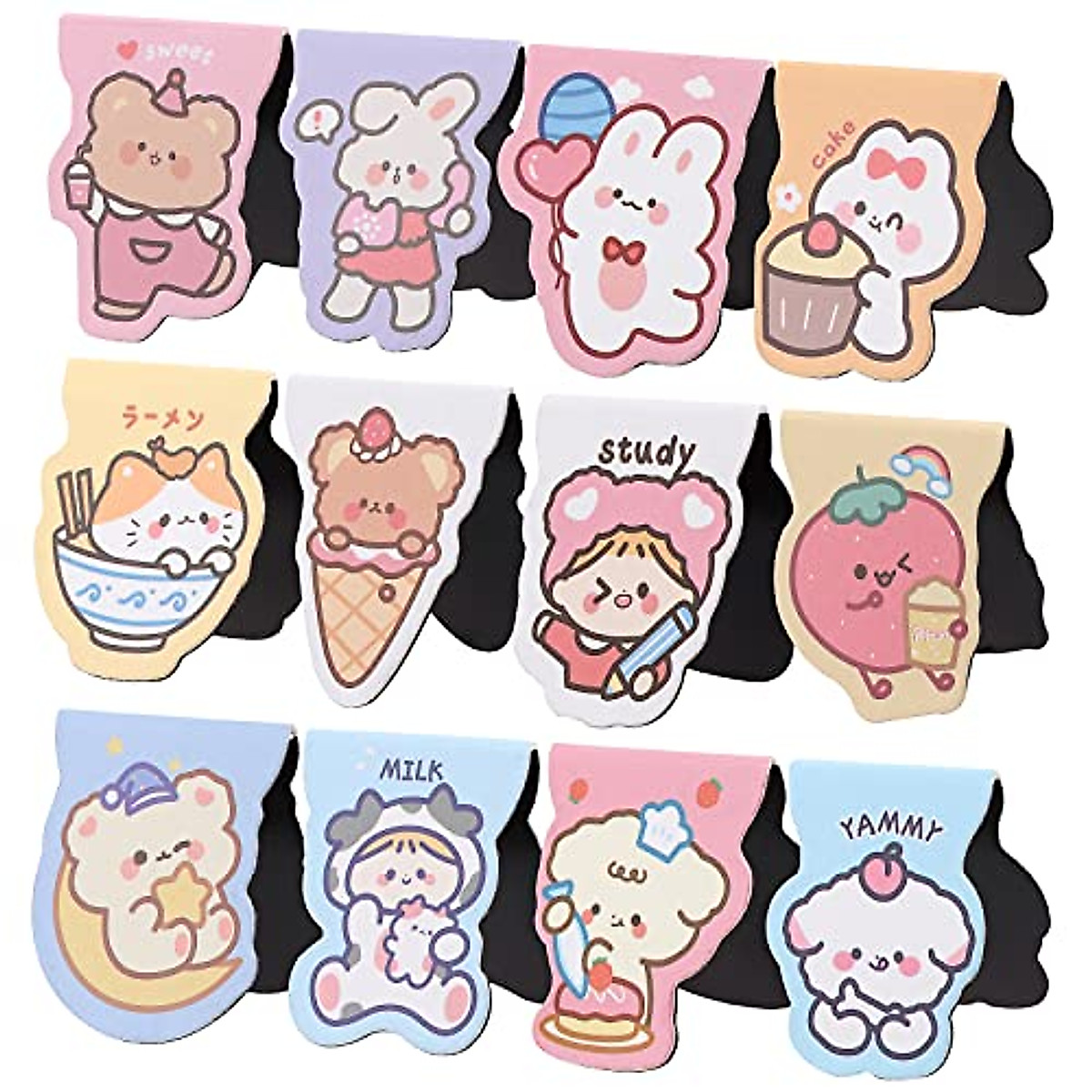 Magnetic Bookmarks 12Pcs Magnet Bookmark Clips for Kids Women