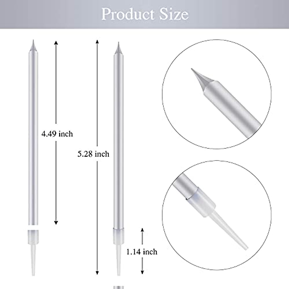 IBLESSU 48 Count Birthday Candles Long Thin Cake Candles - Numeral Birthday Candles Cupcake Candle Sticks in Holders for Birthday Wedding Party Cake Birthday Decorations Kids,Adults,Wedding (Silver)